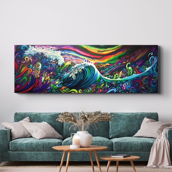 Large Colorful Art - Etsy