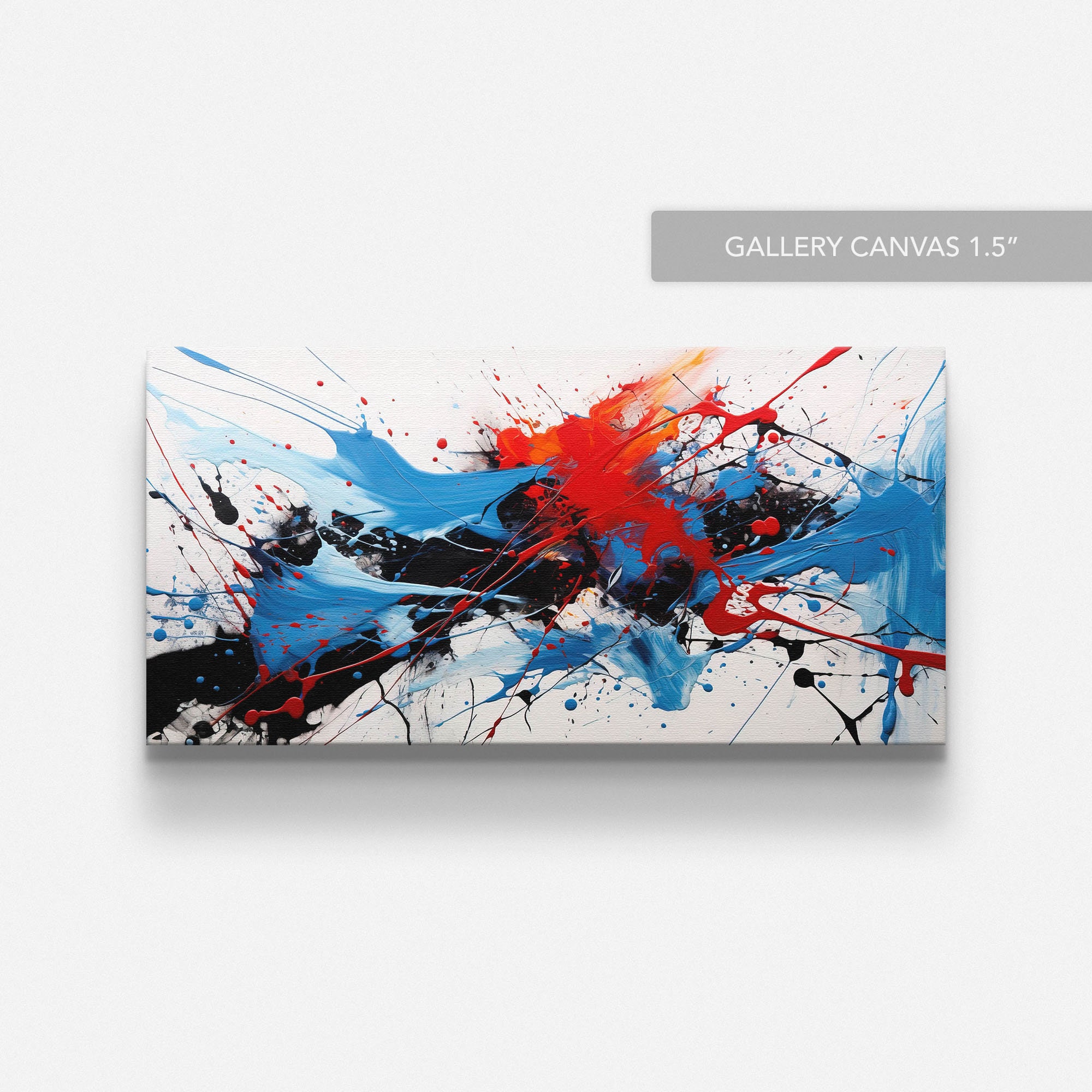 Jackson Pollock Red Blue Black Art Print on Canvas, Expressionism ...