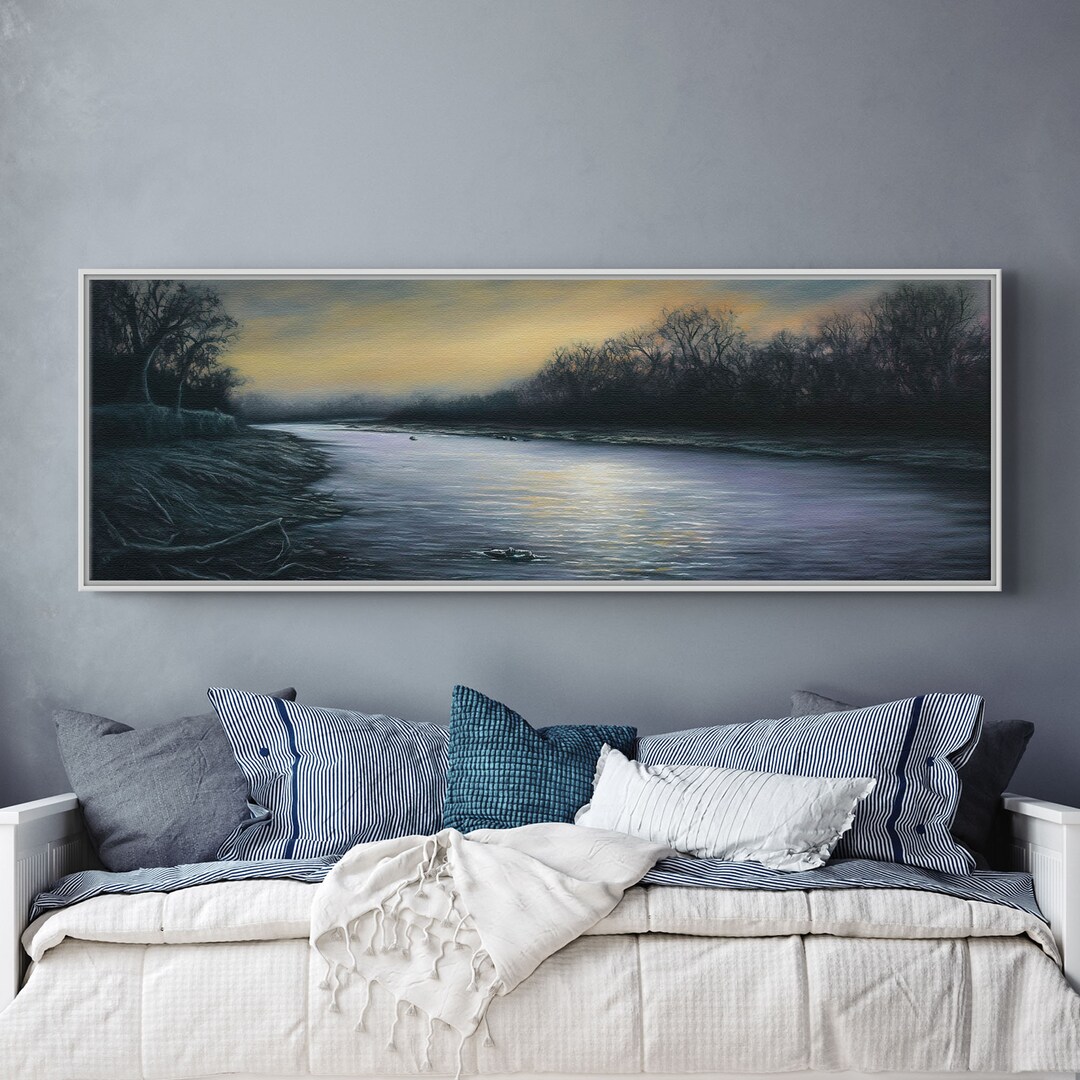River Thames Art Print on Canvas, Hand-crafted River-themed Decor ...