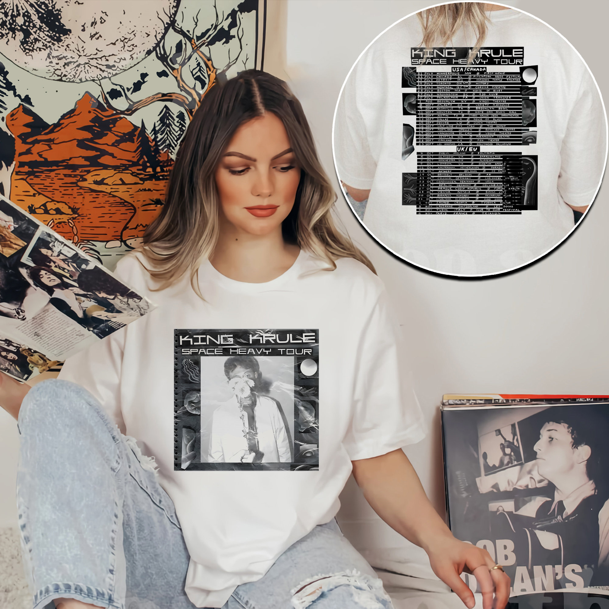 King Krule 2023 Space Heavy Tour Shirt, King Krule Fan Shirt sold by ...