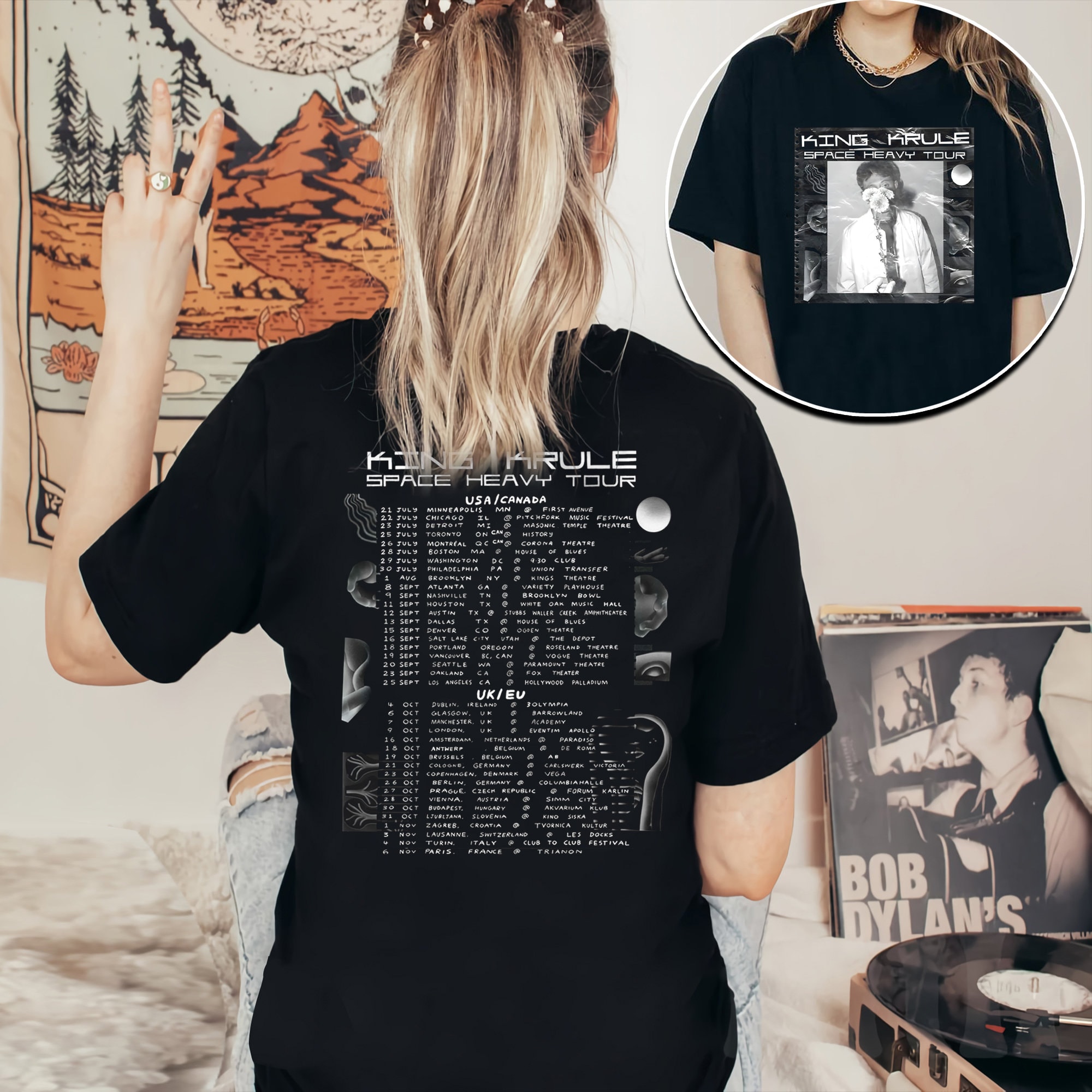 King Krule 2023 Space Heavy Tour Shirt, King Krule Fan Shirt sold by ...