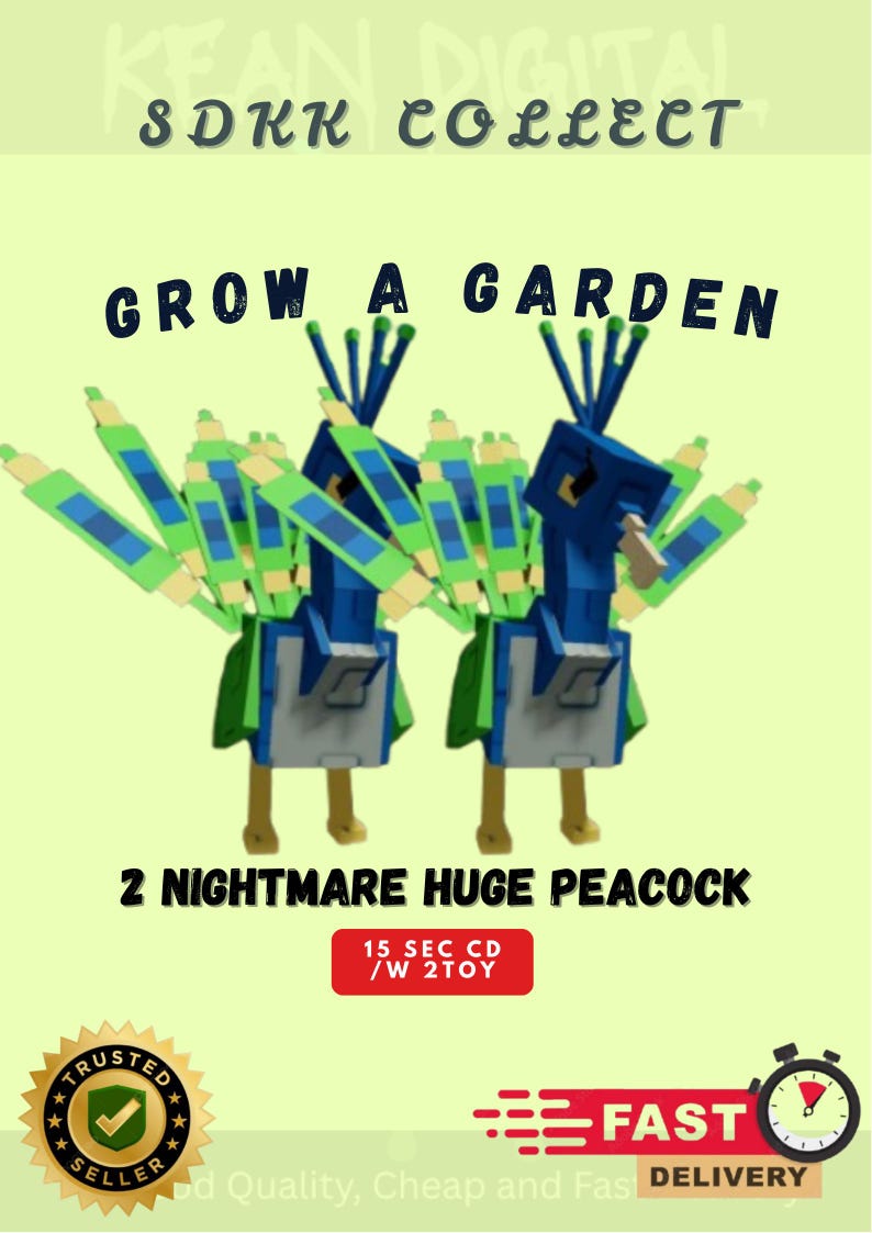 2 Huge Nightmare Peacock - Grow a Garden - Etsy