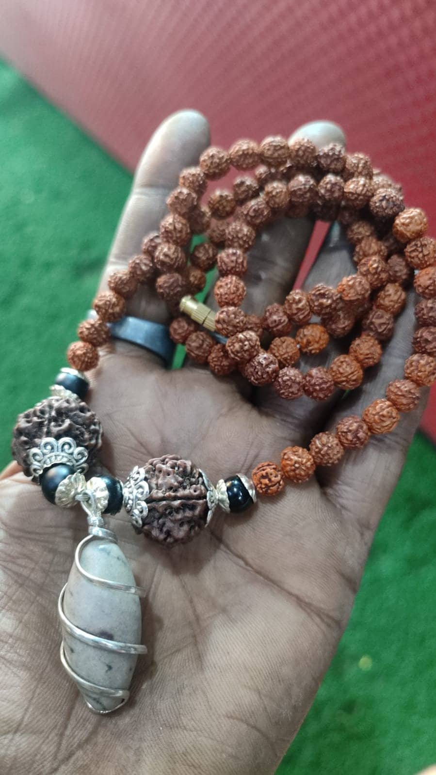 Shaligram Plus Rudraksh Protection Pendant Mala GOOD LUCK PROTECTION - Etsy