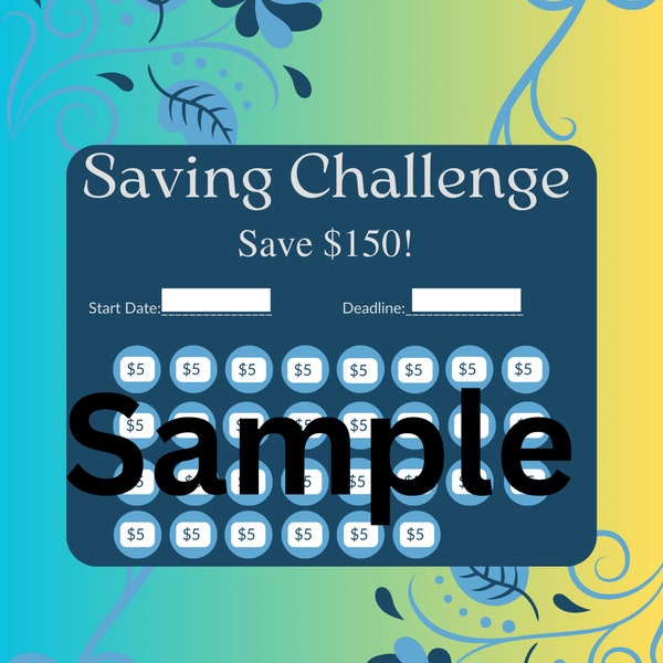 Saving Challenge Printable - Etsy