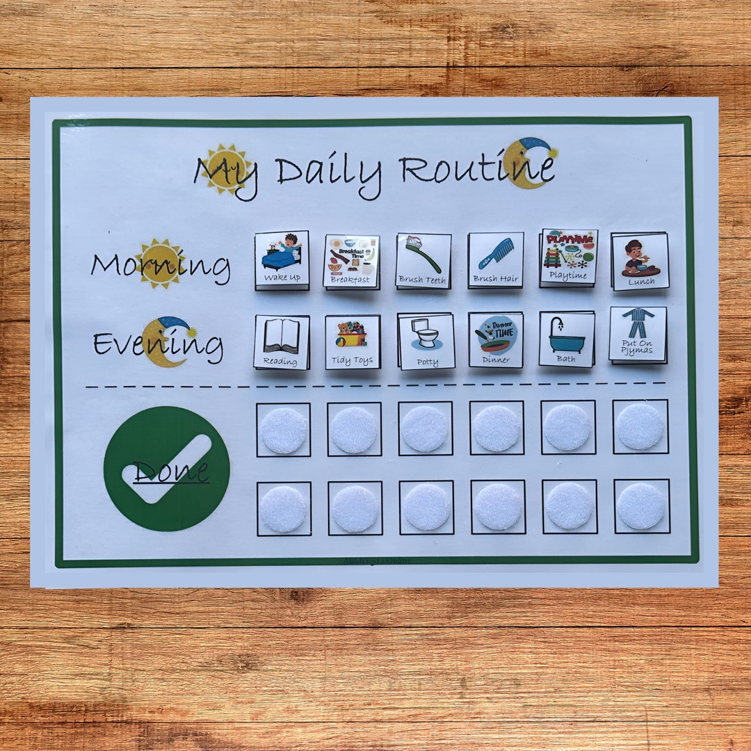 Kids Daily Responsibilities Chart, Printable Daily Routine, Chore Chart ...