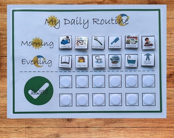 Kids Daily Responsibilities Chart, Printable Daily Routine, Chore Chart ...