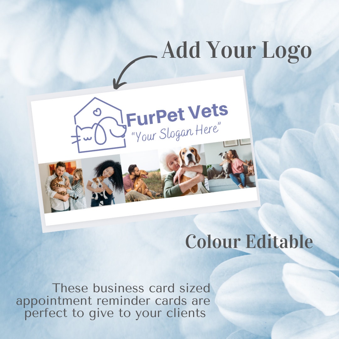 Appointment Reminder Card (vet Clinic) | Template 5x3.5 Canva Template ...