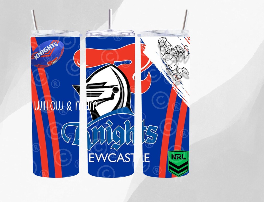National Rugby League NRL Knights Sublimation 20oz Tumbler Straight UV ...