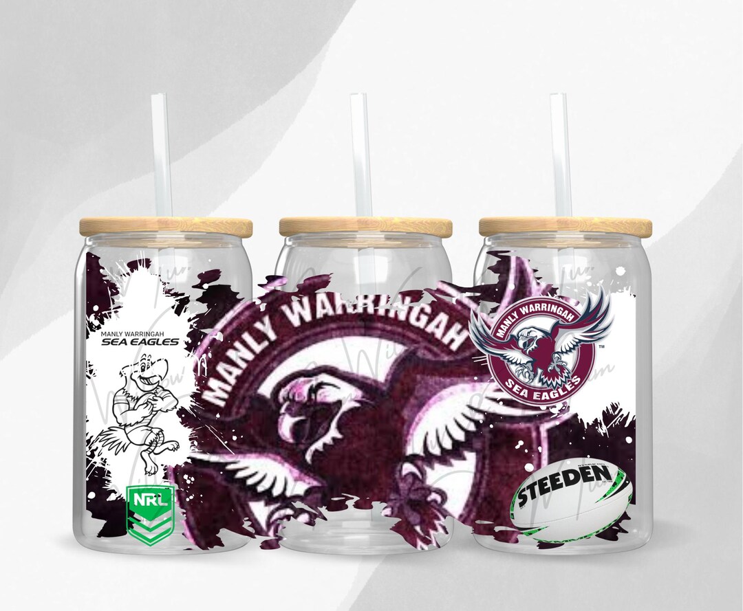 National Rugby League NRL Sean Eagles Sublimation 16oz Libby Glass UV ...