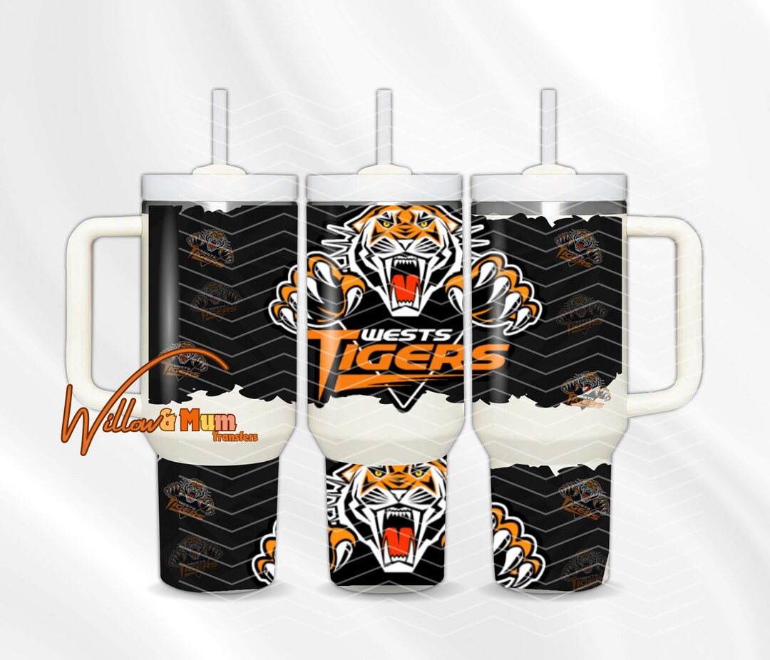 National Rugby League NRL Tigers Sublimation 40oz Tumbler UV DTF File ...