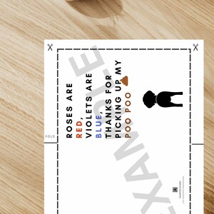 PRINTABLE Thanks for Picking up My Poo Poo Card Funny Card - Etsy