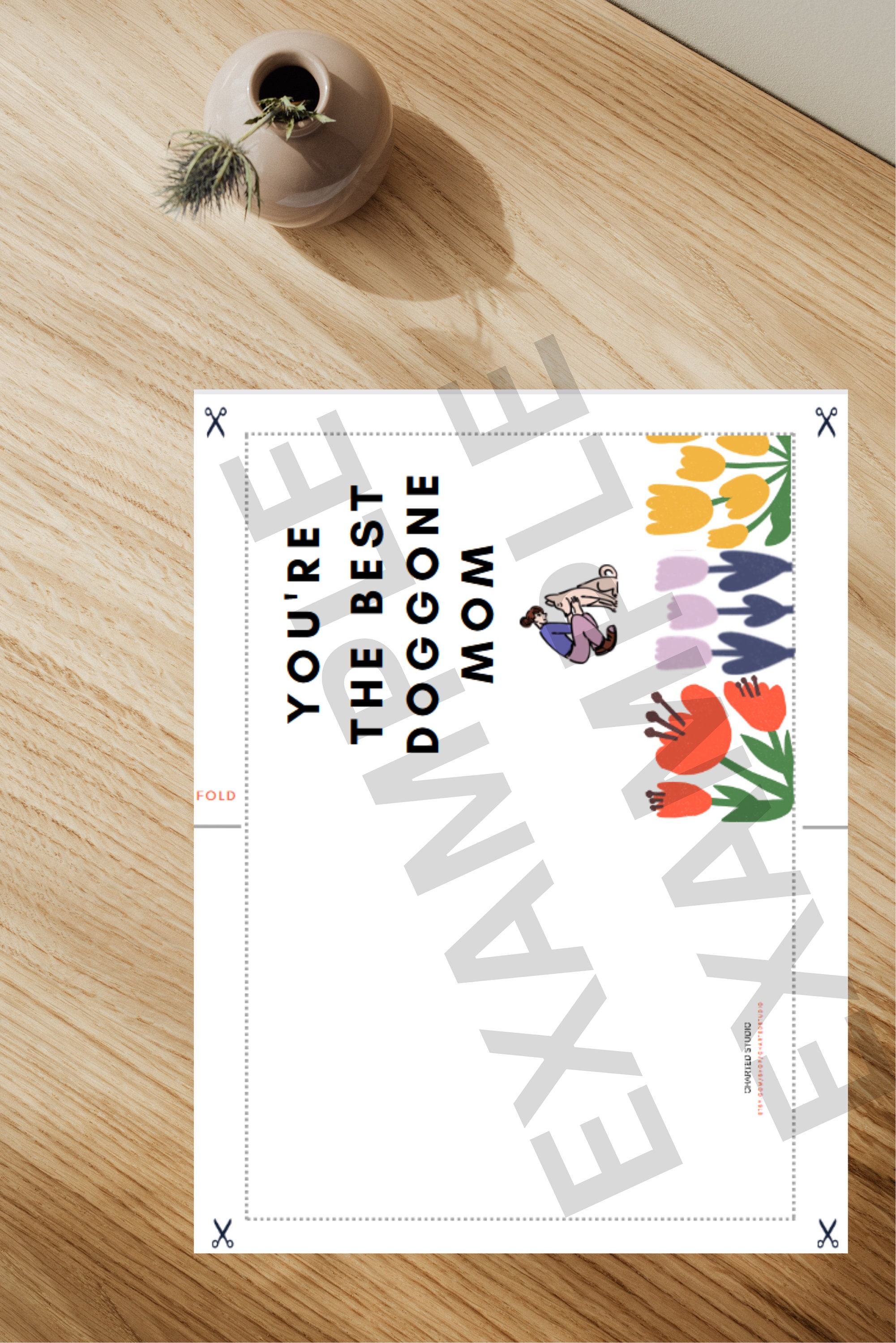 PRINTABLE Best Dog Mom Card, Cute Card for Dog Mom Instant Digital ...