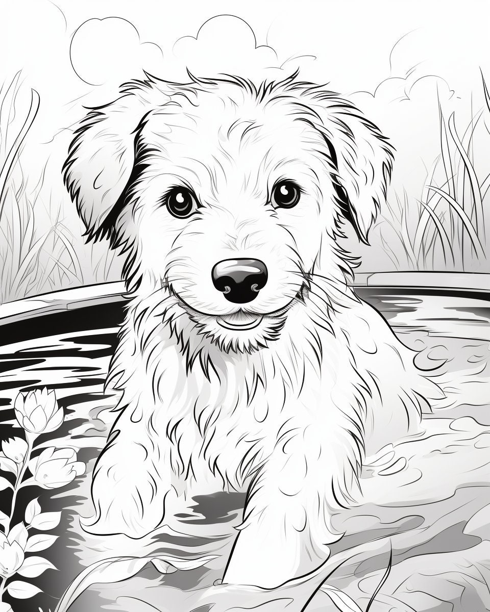 Printable 20 Coloring Book Pages of Dogs and Puppies for Kids and ...