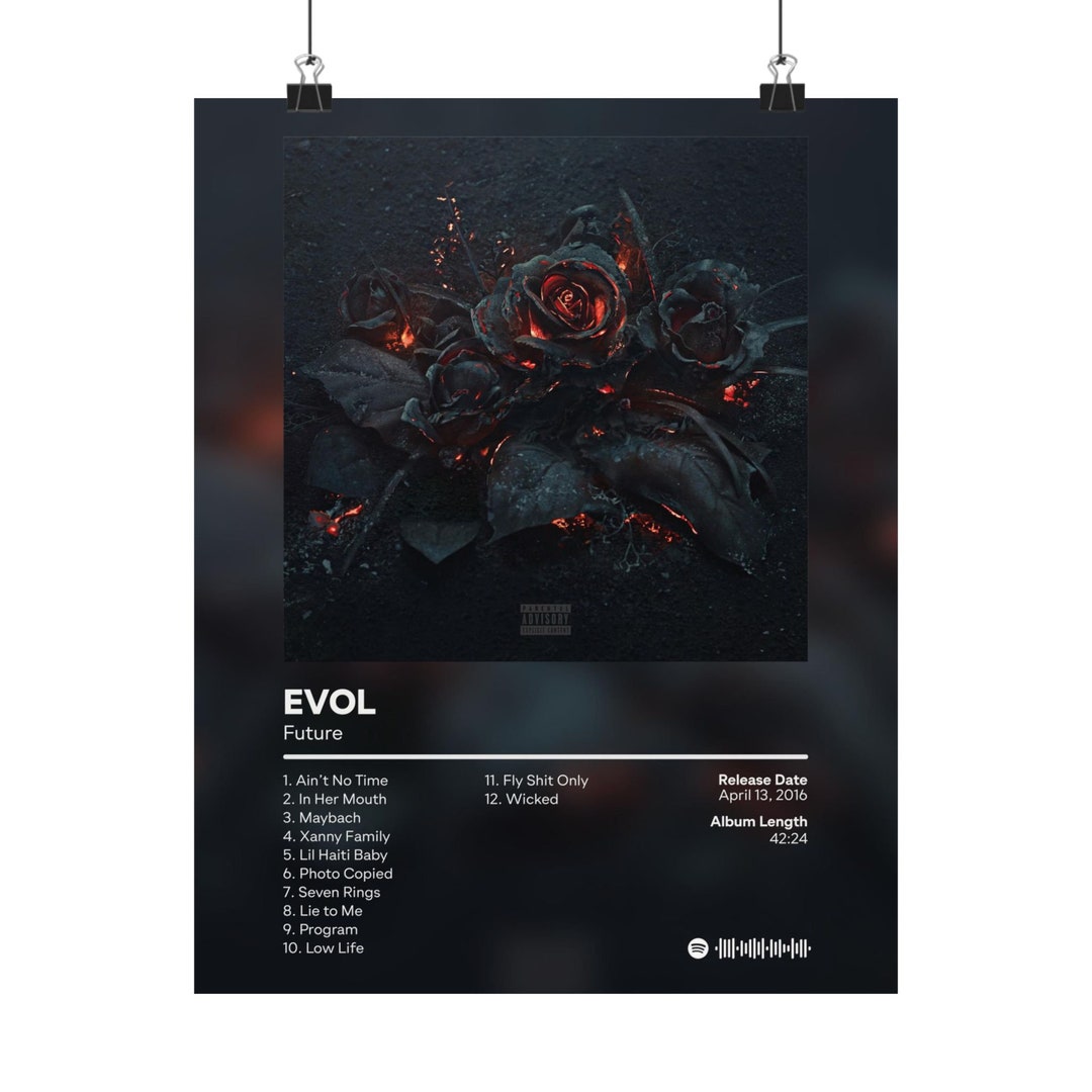 Future EVOL Hip Hop Album Poster Custom Album Cover Future Rapper ...