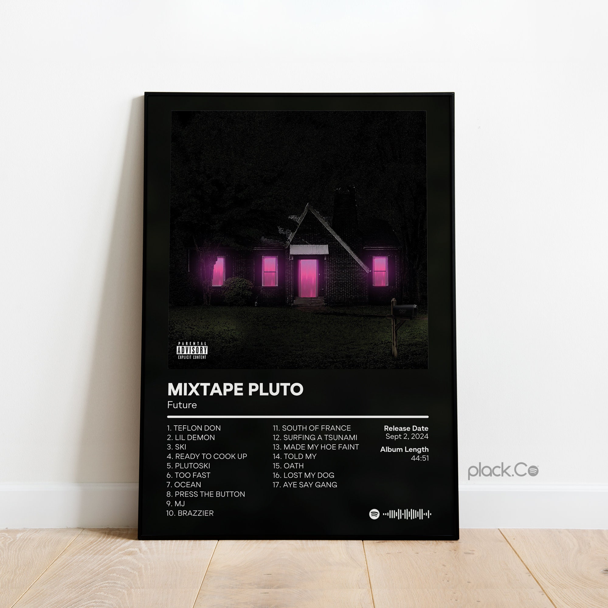 Future Mixtape Pluto Hip Hop Album Poster Custom Album Cover Future Rapper Custom Album Poster ...