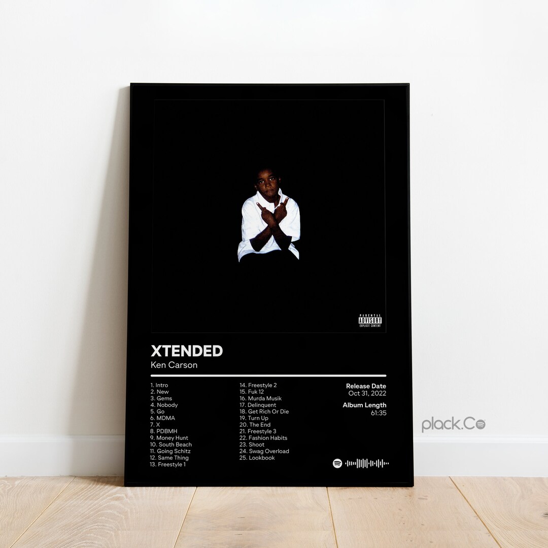 Ken Carson Xtended Custom Album Poster Hip Hop Print Ken Carson Print Custom Album