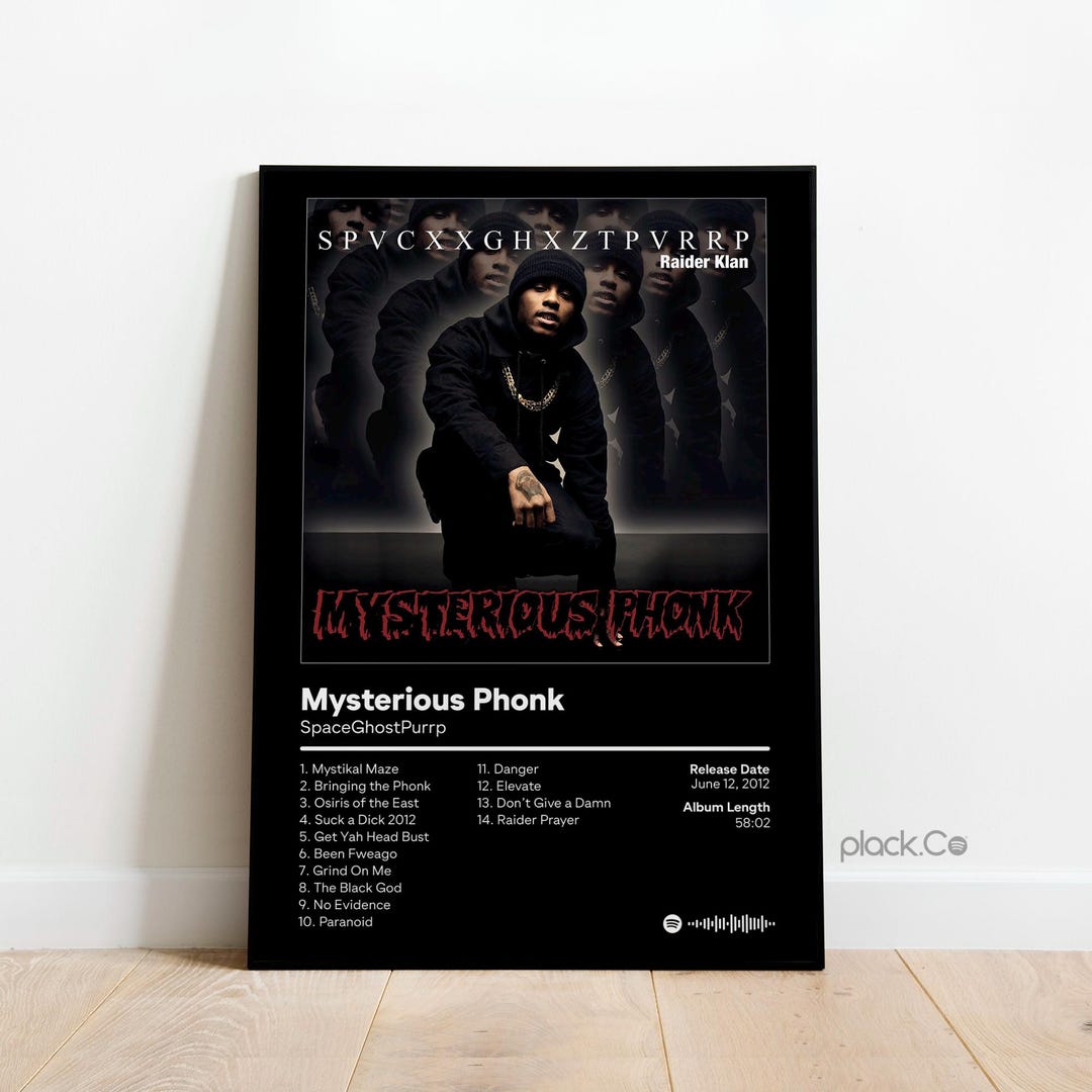 Spaceghostpurrp - Mysterious Phonk - Custom Album Poster - Hip Hop Wall ...