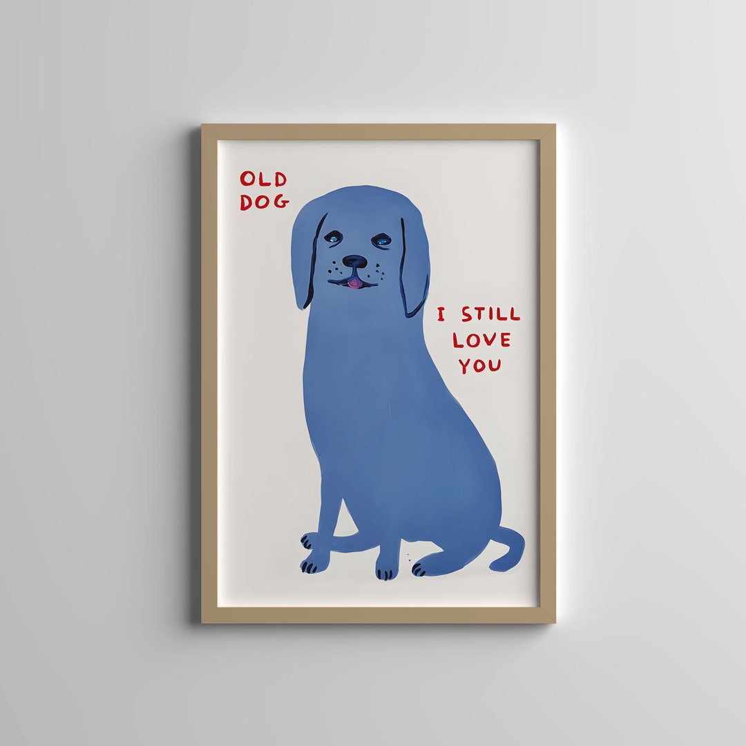 David Shrigley Poster Old Dog, 2021 Funny Quotes Print Contemporary ...