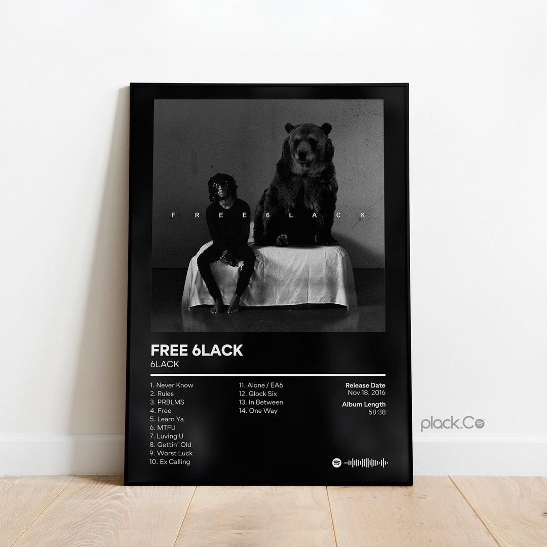6lack Free 6lack Custom Album Poster Hip Hop Print 6lack Print Custom ...