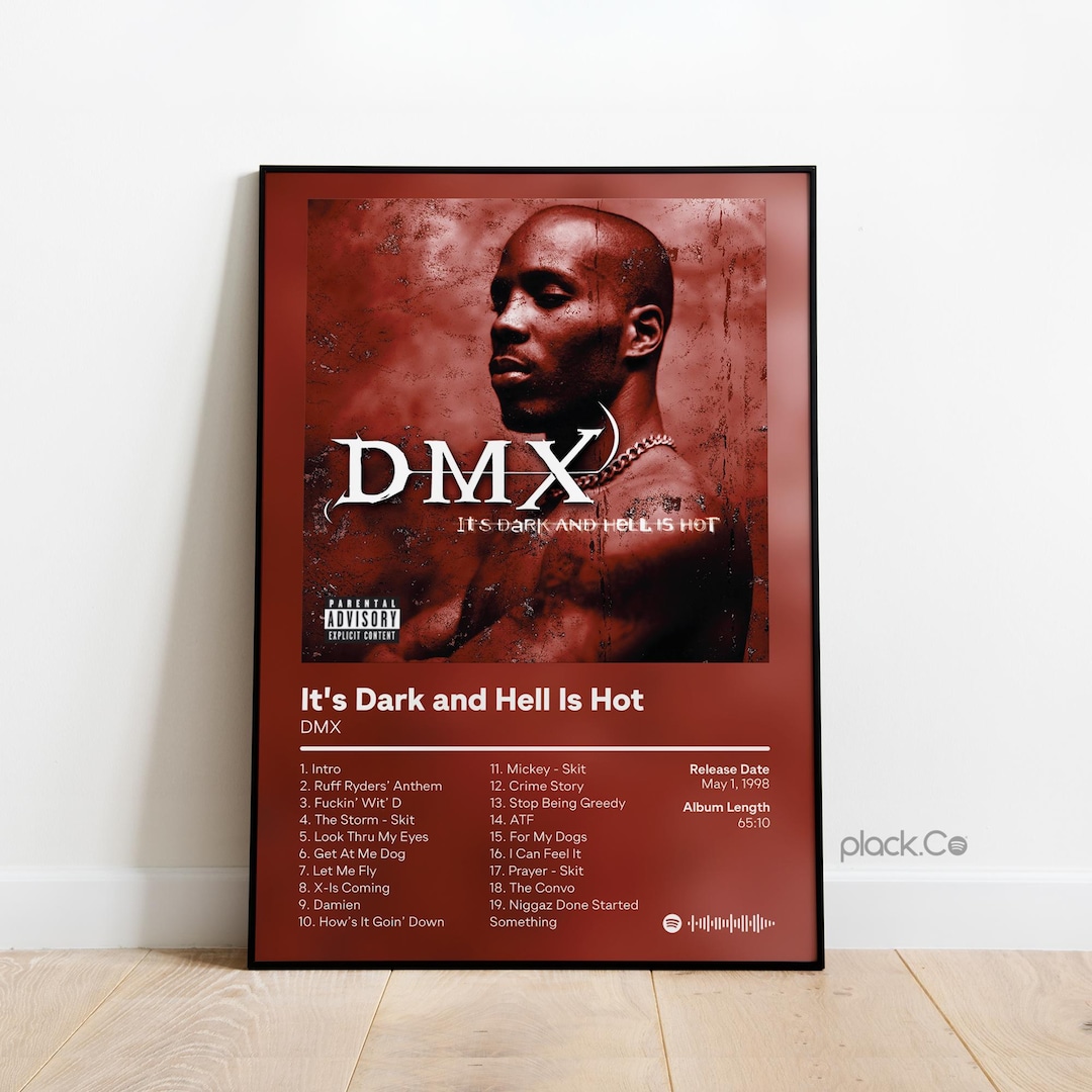 DMX It's Dark and Hell is Hot Custom Album Poster Hip Hop Wall Art ...