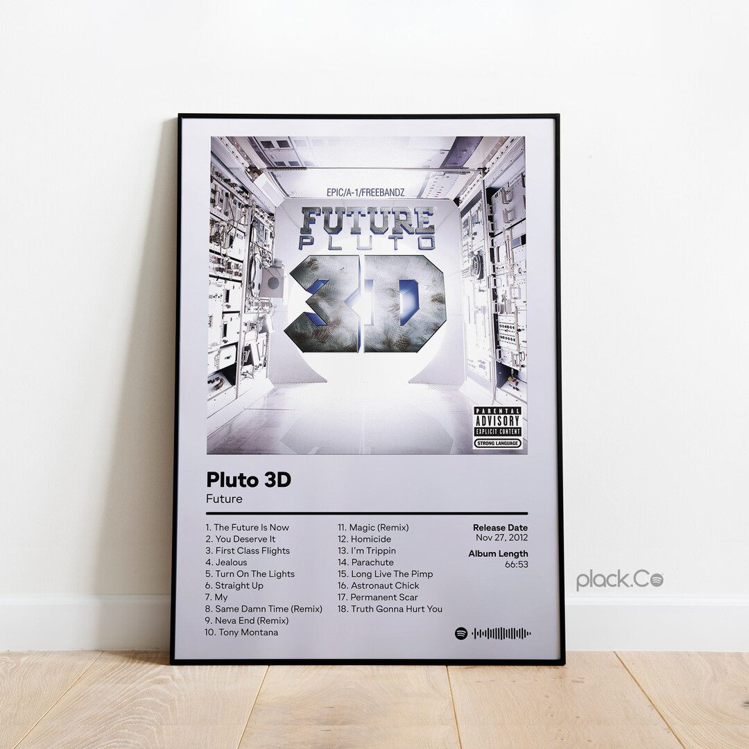 Future - Pluto 3D - Hip Hop Album Poster - Custom Album Cover - Future ...