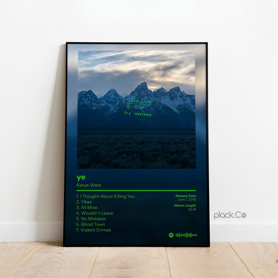 Kanye West Ye Album Cover Poster Custom Album Cover Kanye West Poster ...