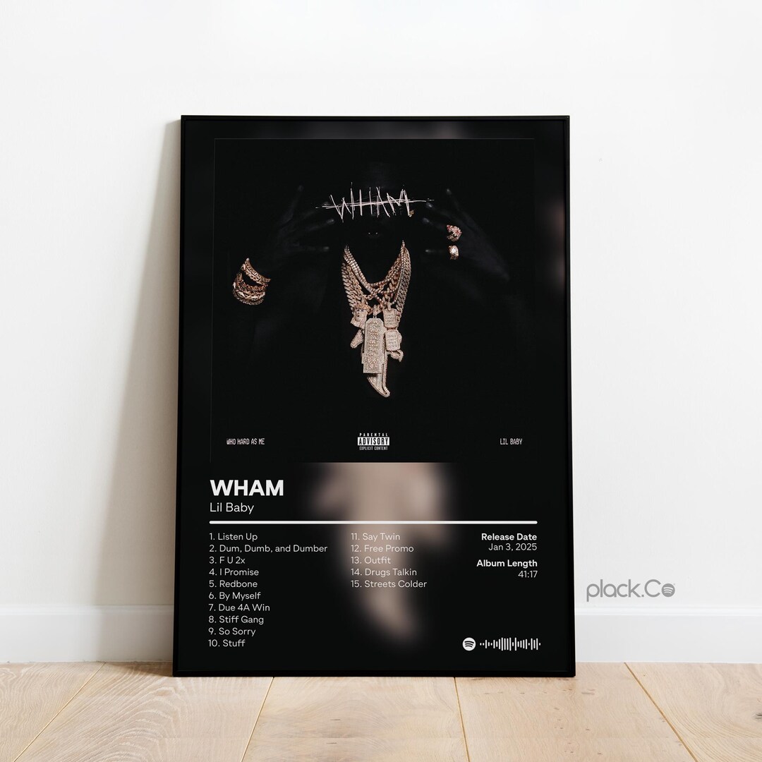 Lil Baby - Wham - Custom Album Poster - Hip Hop Wall Art - Lil Baby ...