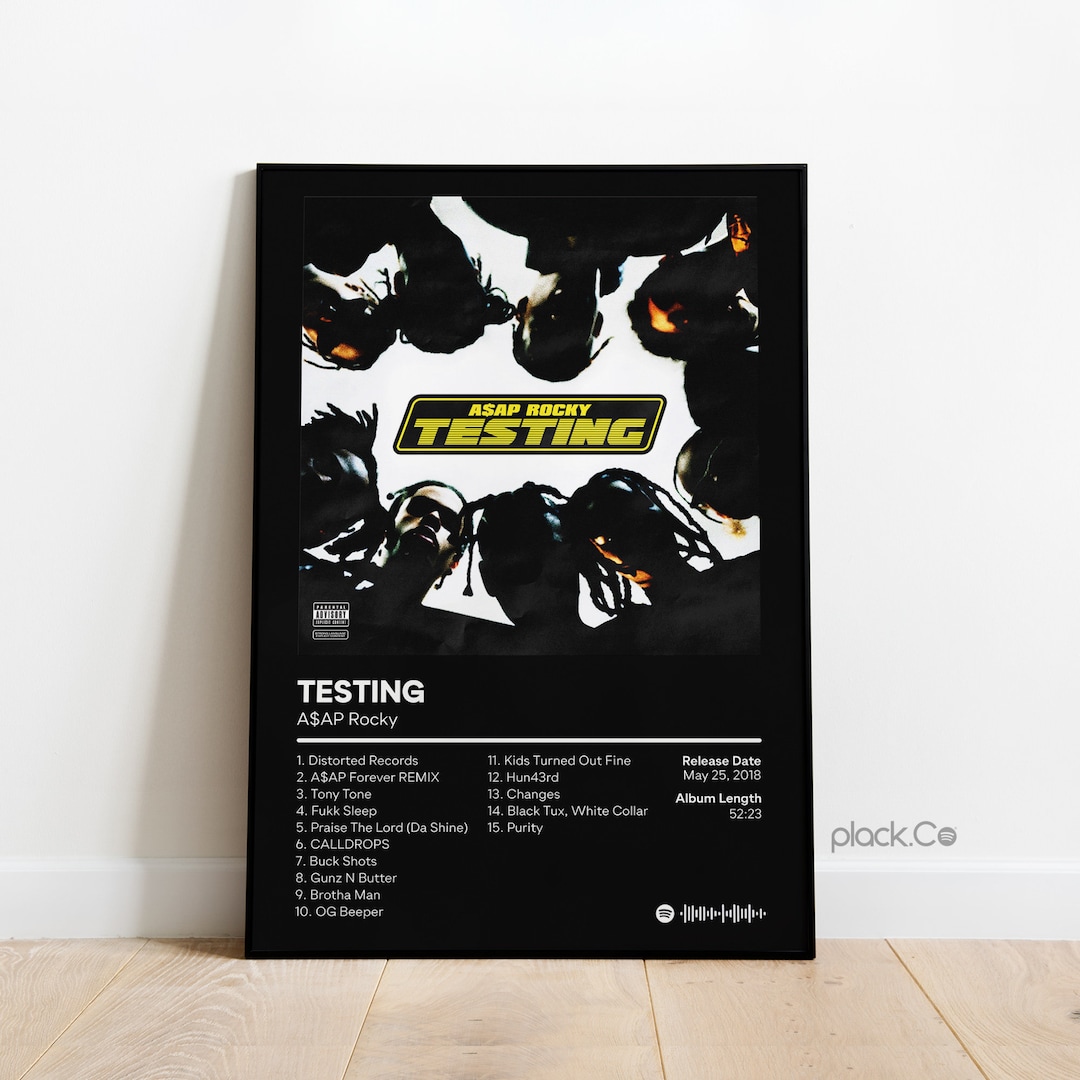 ASAP Rocky - Testing - Custom Album Poster - Hip Hop Wall Art - Custom ...