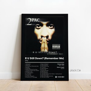 2pac R U Still Down Custom Album Poster Tupac Poster Custom Album Hip ...