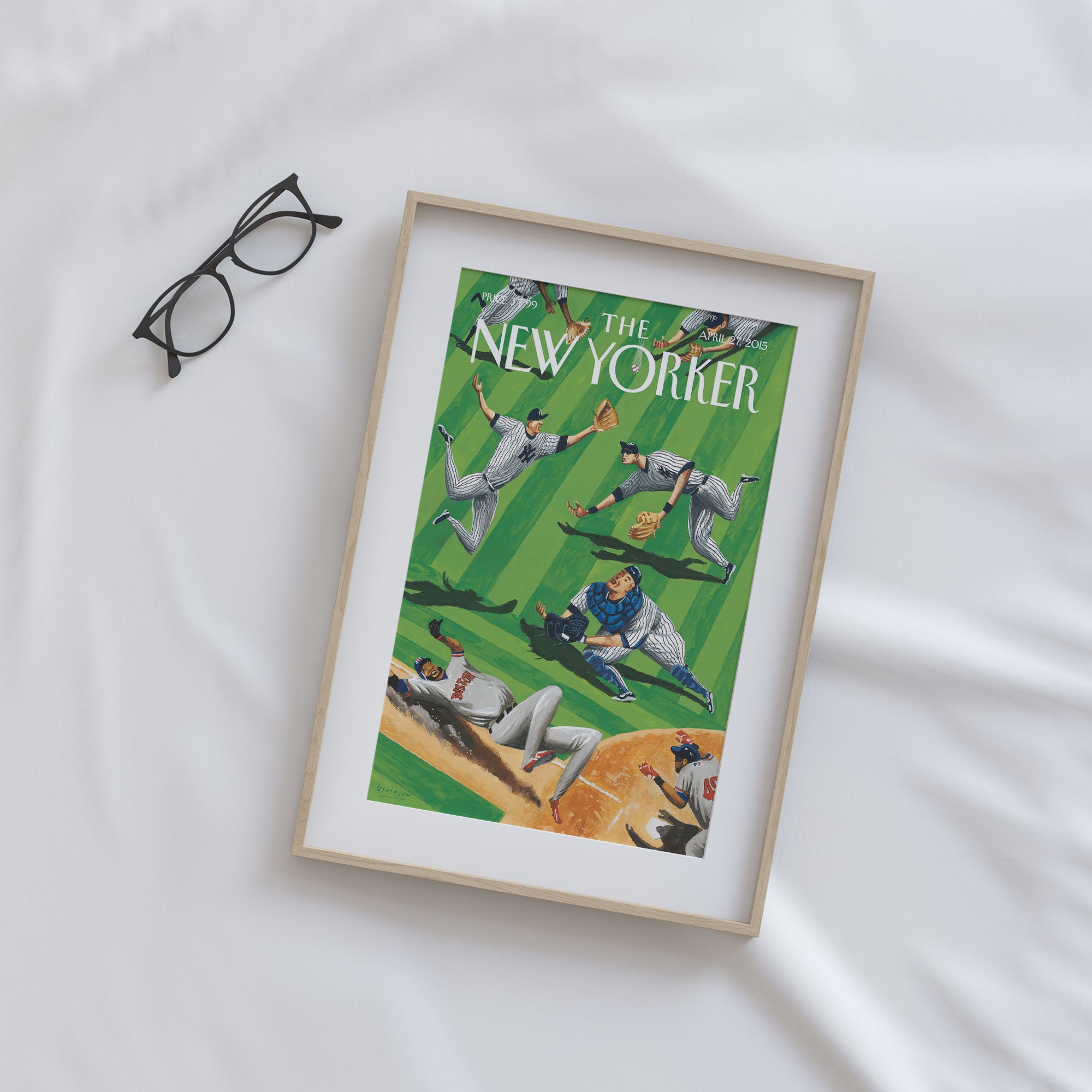 New Yorker Magazine Print Baseball Ballet April 27, 2015 Vintage Wall ...