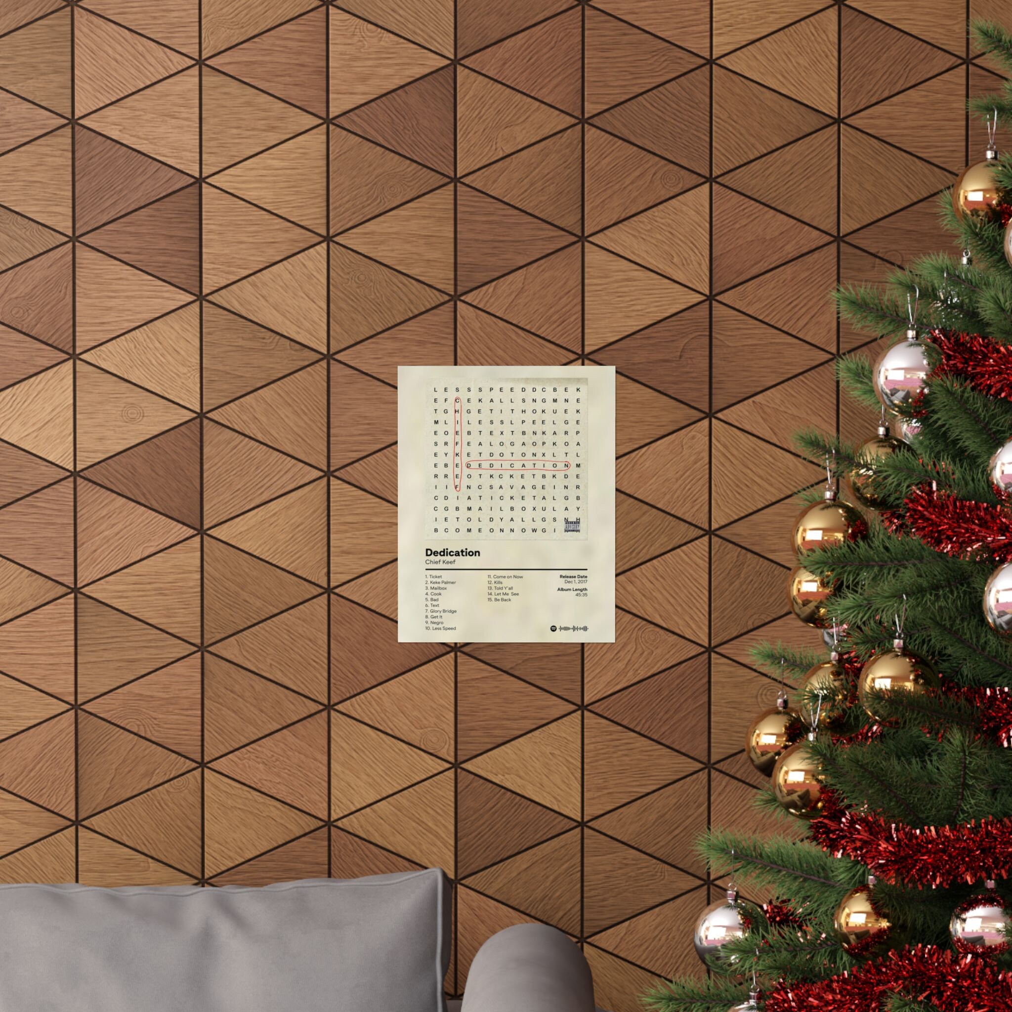 Chief Keef Dedication Custom Album Poster Hip Hop Wall Art Custom Album ...