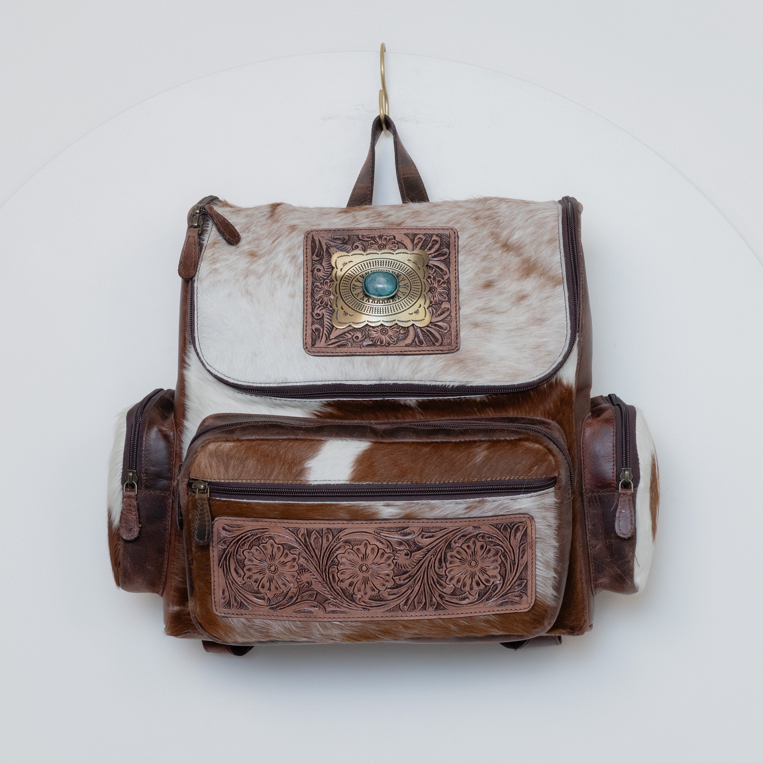 Leather Backpack Women, Cowhide Leather Backpack, Cowhide Backpack ...