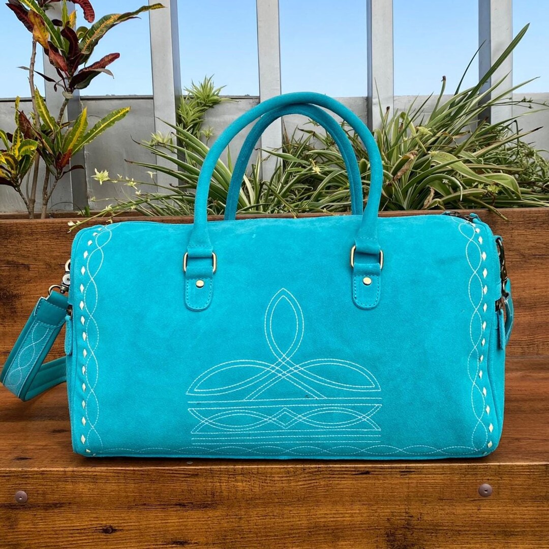 Suede Leather Duffels Suede Leather Weekender Hold All Jumbo Duffels ...