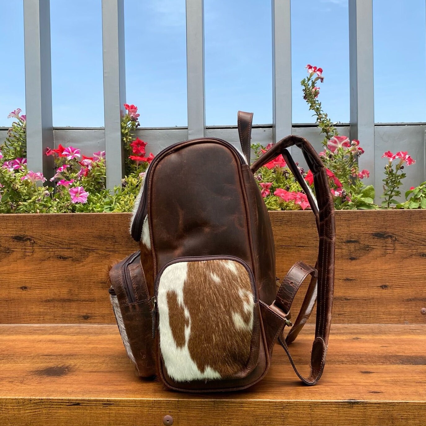 Leather Backpack Women, Cowhide Leather Backpack, Cowhide Backpack ...