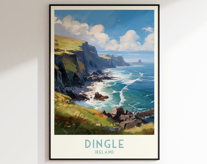 Dingle Ireland Painting Print, Dingle Print, Ireland Painting, Ireland ...