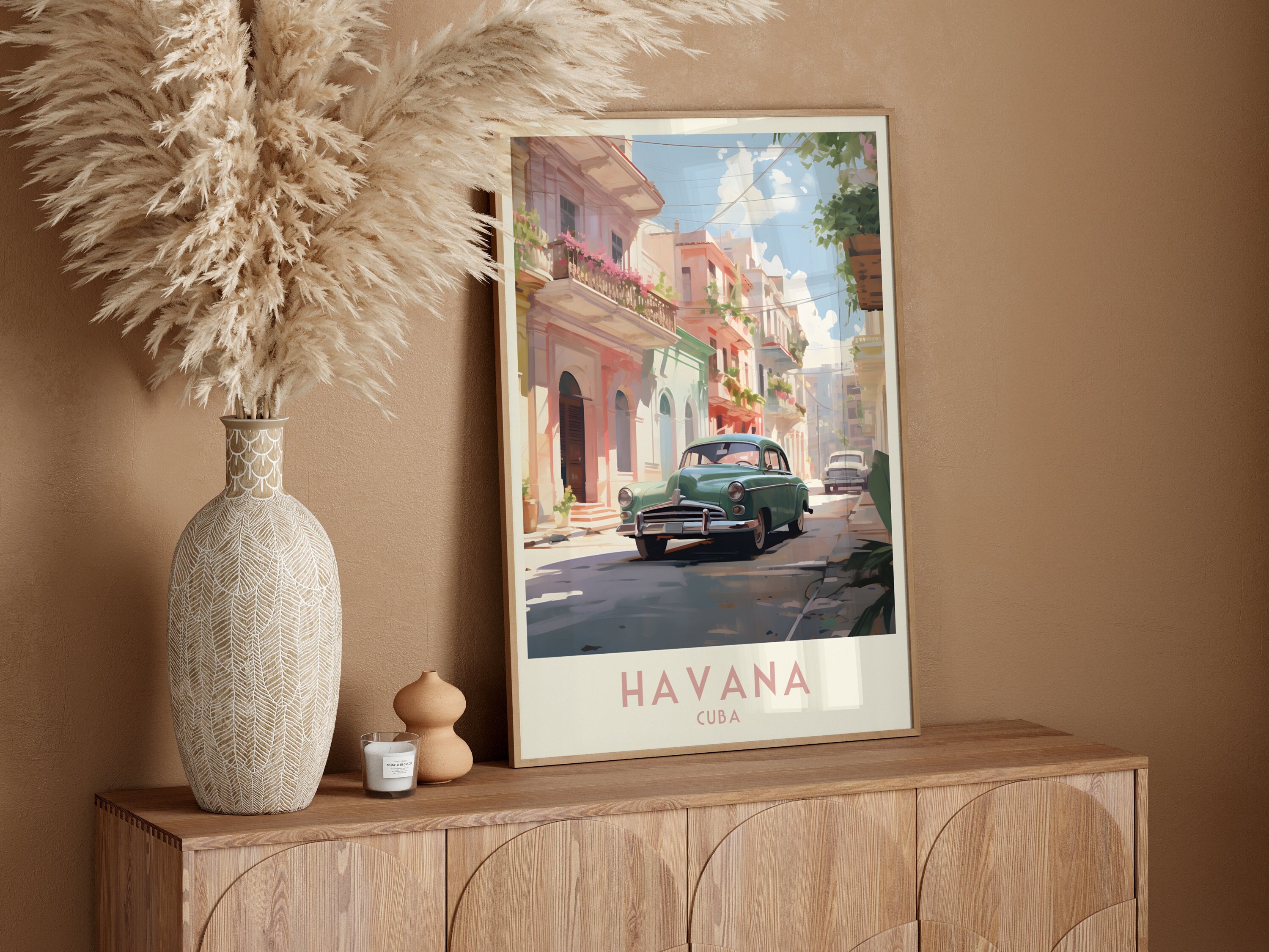 Havana Travel Print, Cuba Poster, Home Decor, Retro Wall Art, Wedding ...