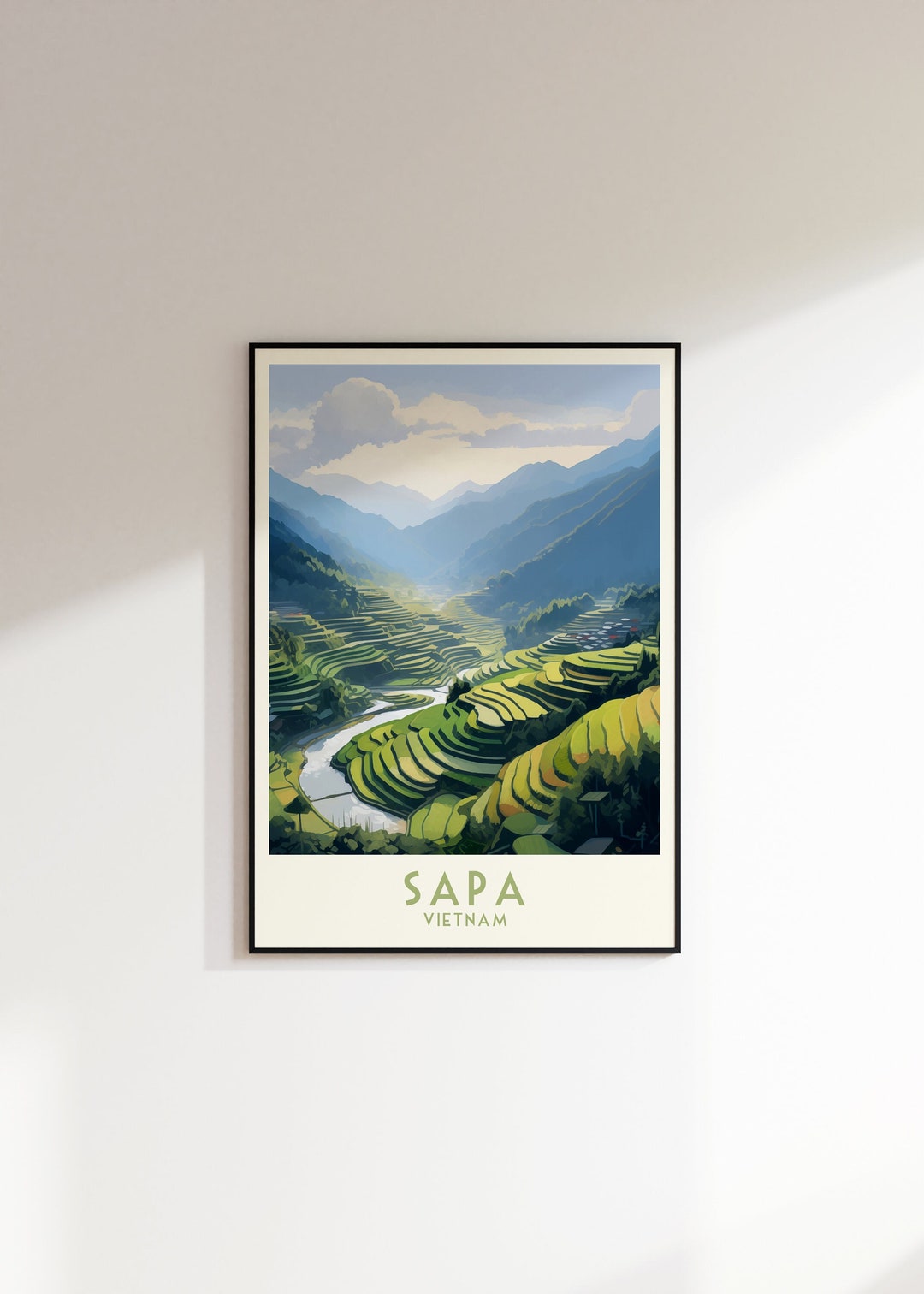 Sapa Travel Print, Vietnam Print, Vietnam, Home Decor, Wall Art ...
