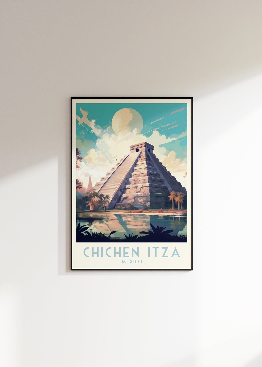 Chichen Itza Travel Print, Mexico Print, Mexico, Home Decor, Wall Art ...