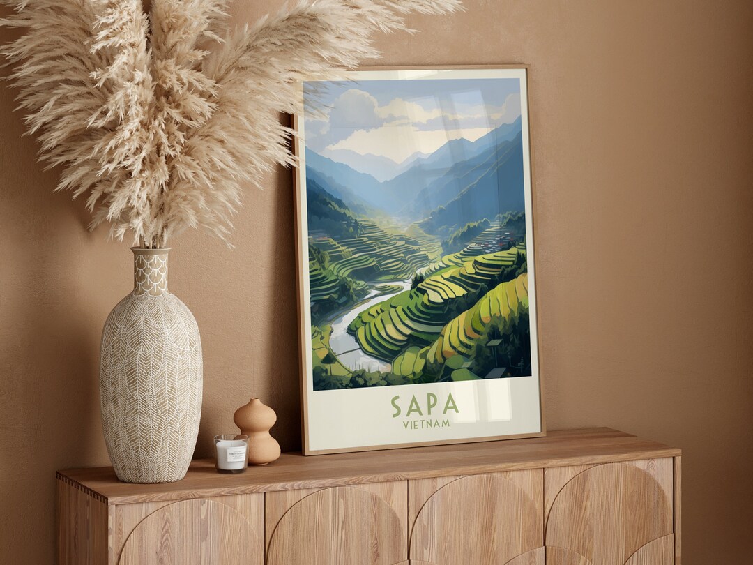 Sapa Travel Print, Vietnam Print, Vietnam, Home Decor, Wall Art ...