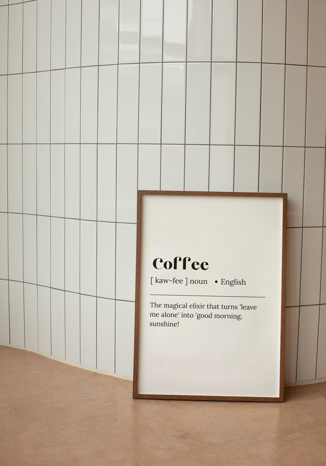 Coffee Definition Print, Wall Art Print, Printable Poster, Minimalist ...