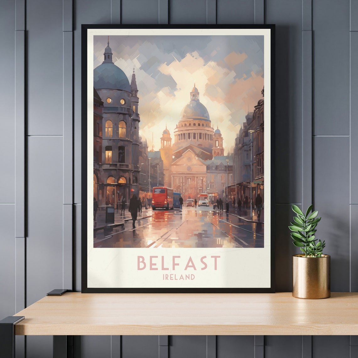 Belfast Travel Print, Ireland Print, Ireland, Home Decor, Wall Art ...
