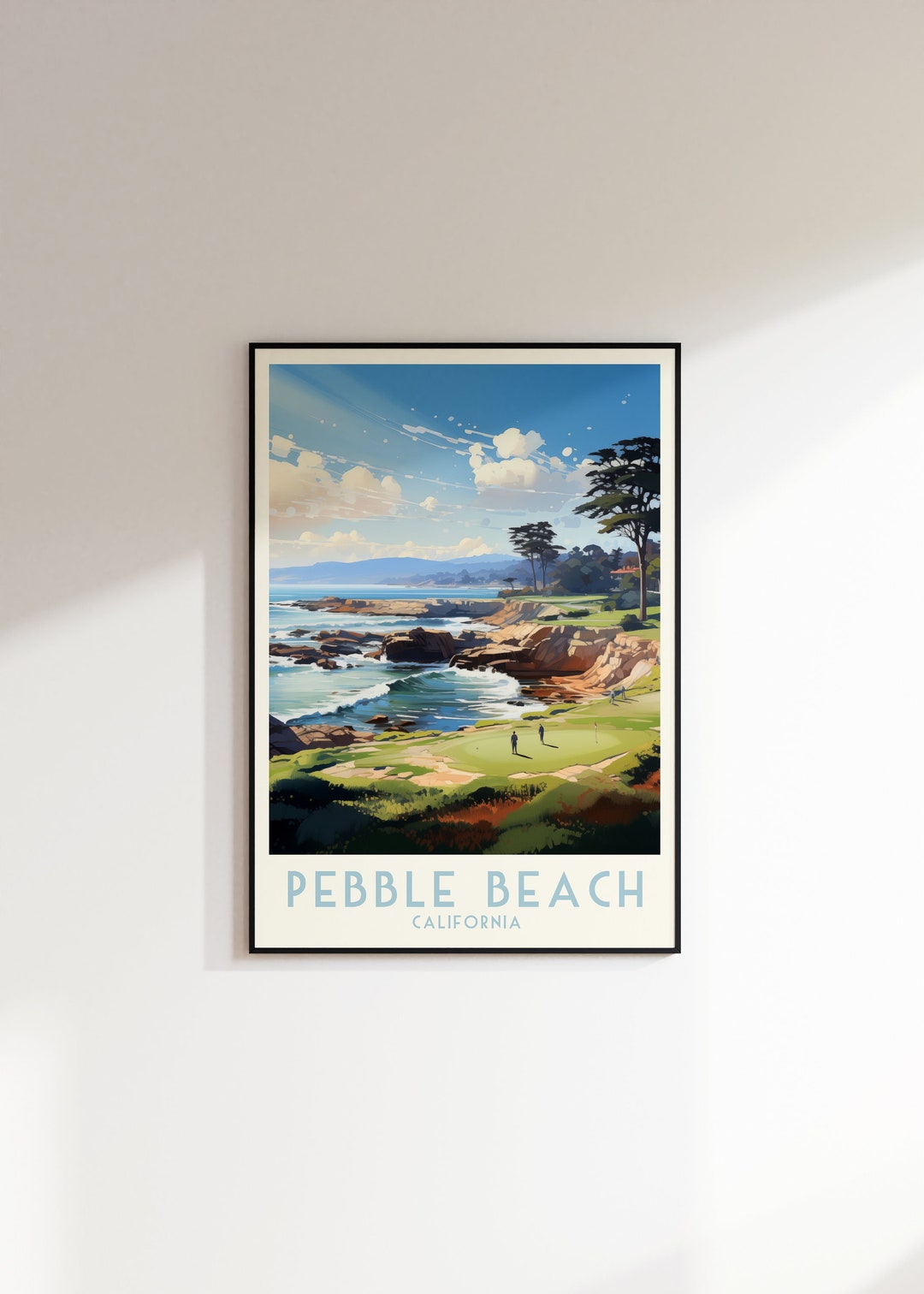 Pebble Beach Golf Course Print, United States, California Poster, Home ...