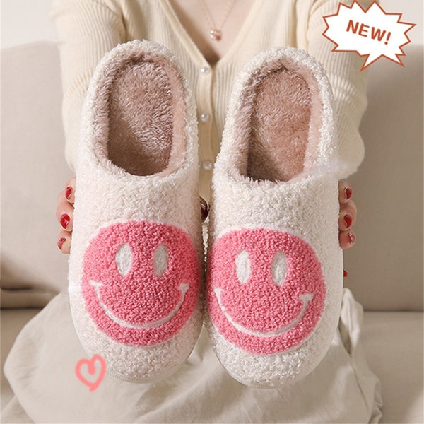 Smiley Face Slippers - Etsy