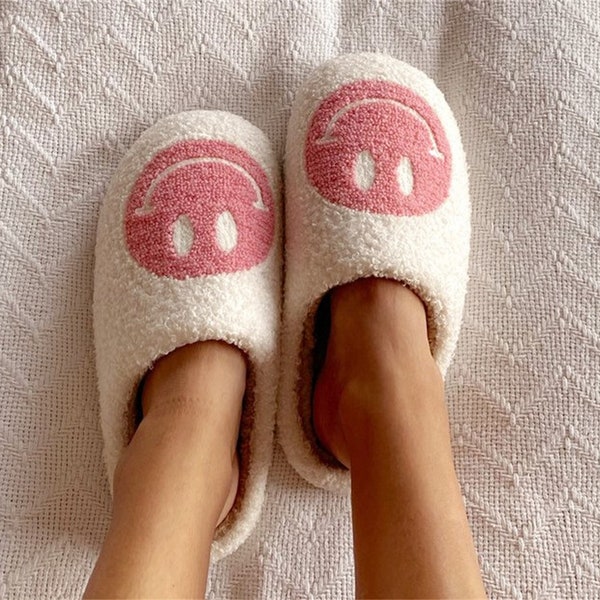 Smiley Face Slippers - Etsy