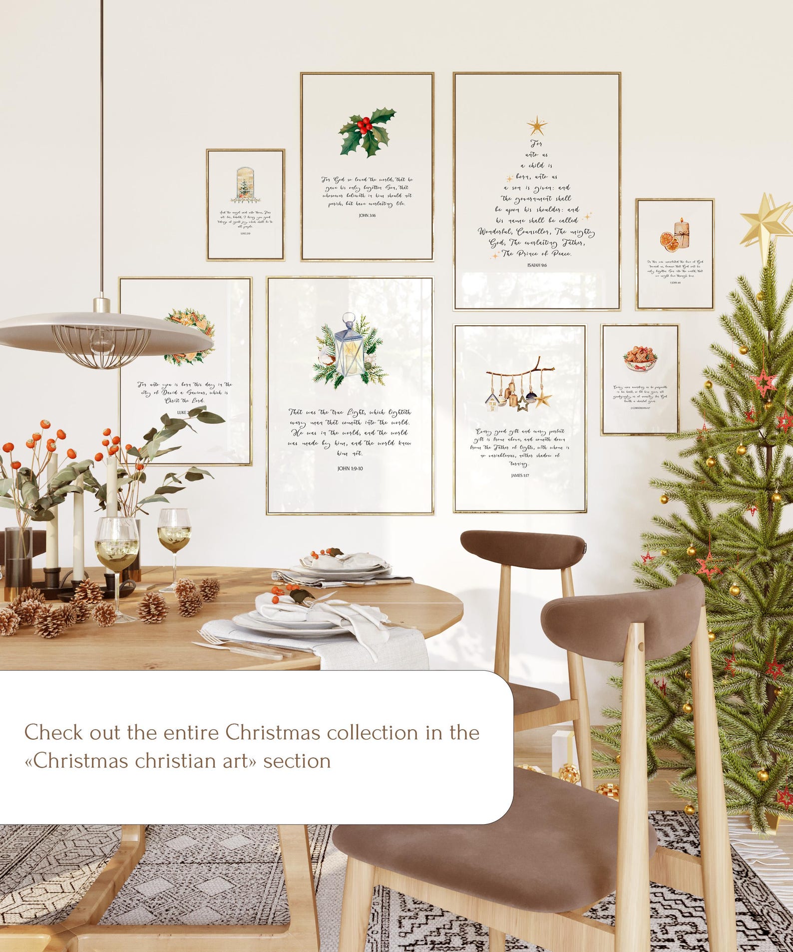 Nativity Scene Wall Art Set, Modern Christmas Christian Art, Jesus Art ...