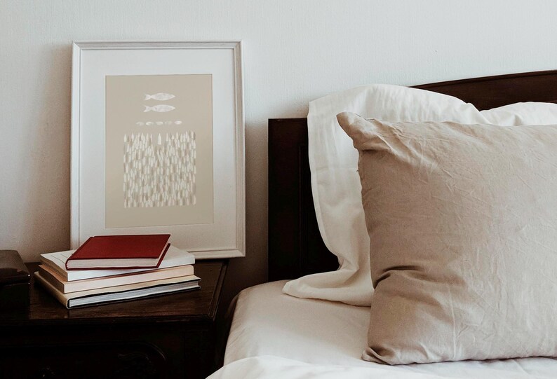 Catholic Art: Jesus Feeds the 5000, Subtle Christian Wall Art Print in ...
