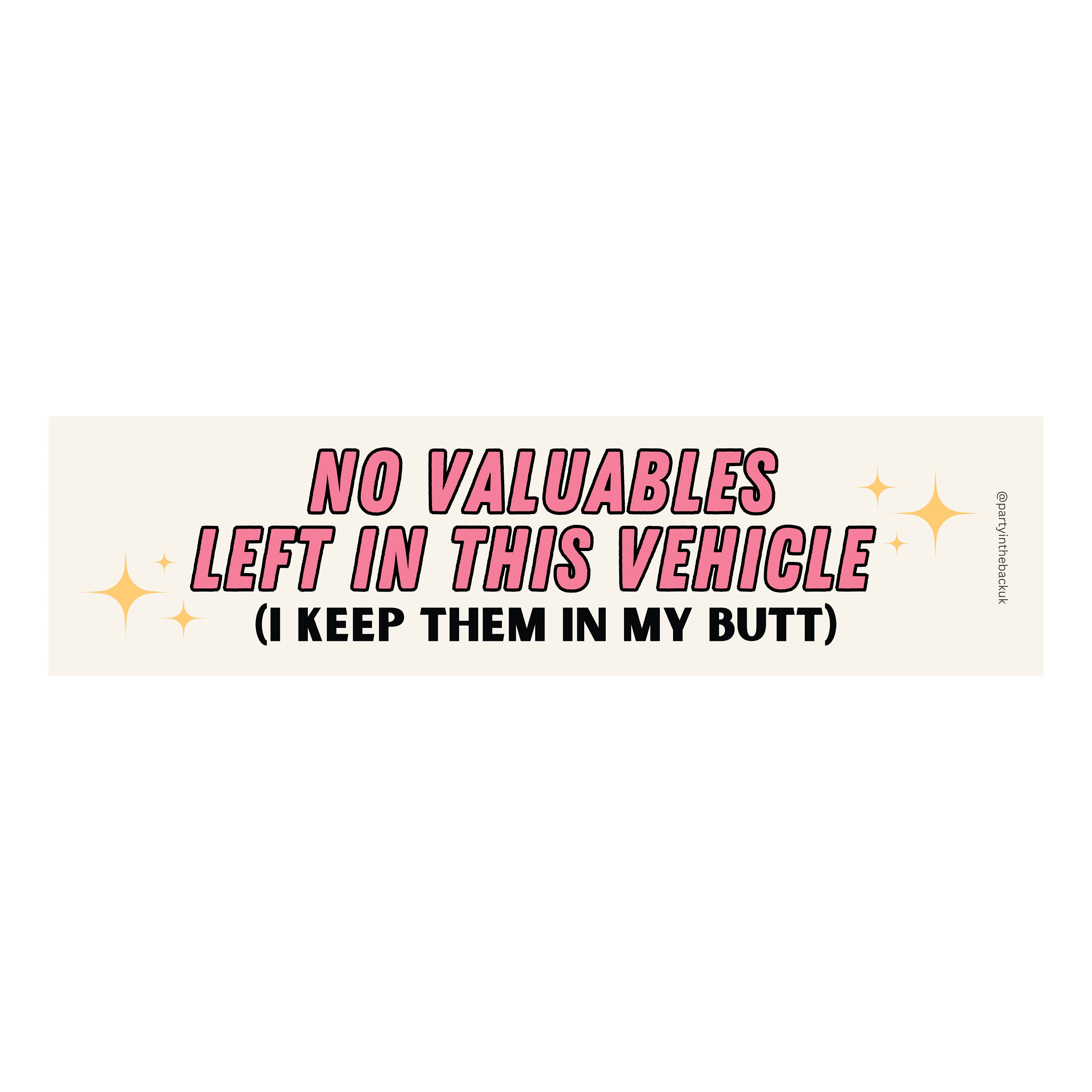 No Valuables Left in This Vehicle Bumper Sticker - Etsy
