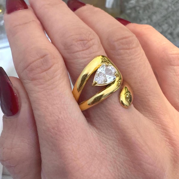 Modern Gold Ring - Etsy