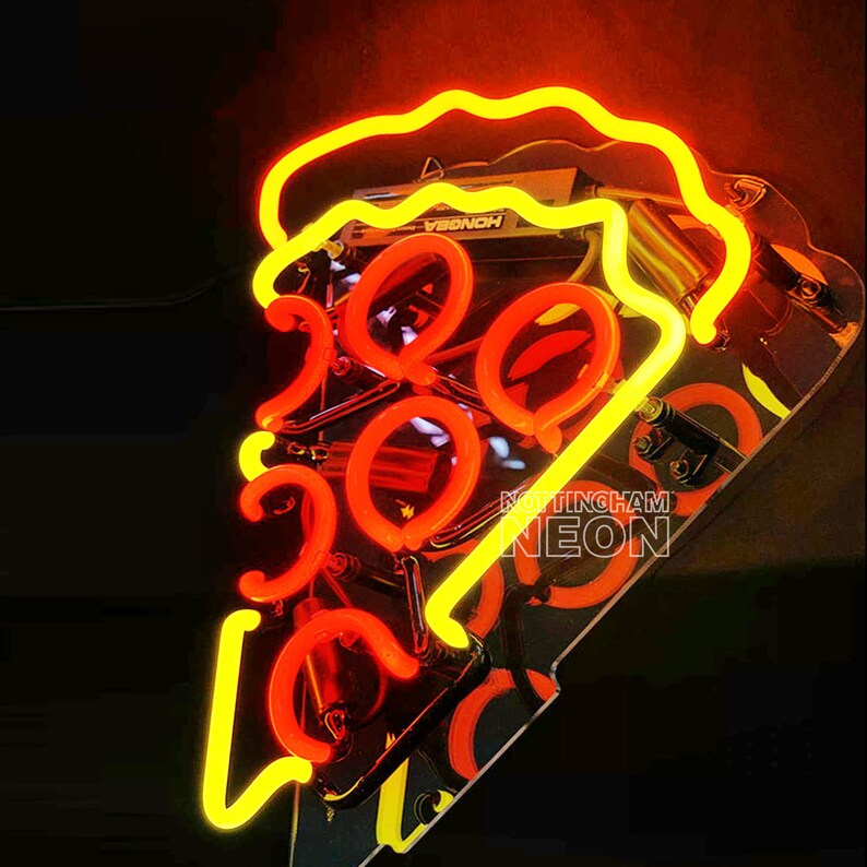 Pizza Neon Signs Personalized Gifts Custom Handbend Gas Filled Display ...