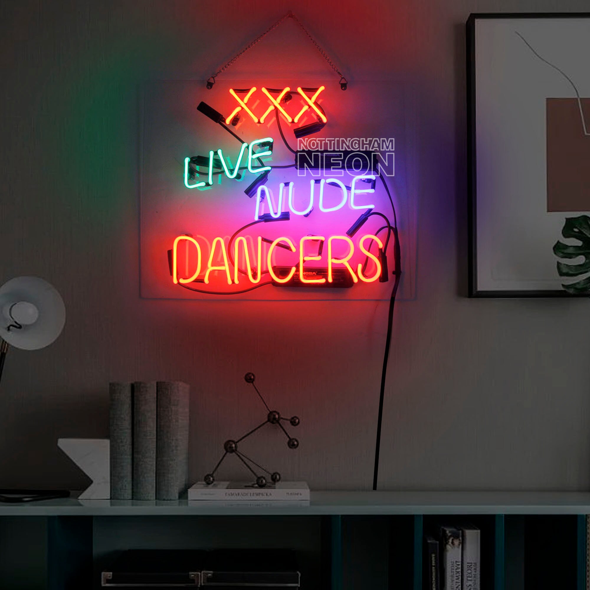 XXX Live Nude Dancers Neon Bar Sign Nightclub Home Room Wall Decor ...